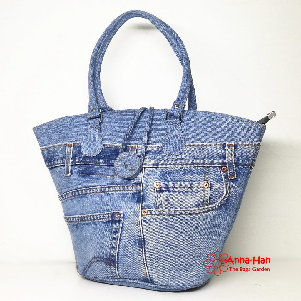 JB35 - Hancrafted Jean Handmade Bag Crossbody Bag - The Bags Garden